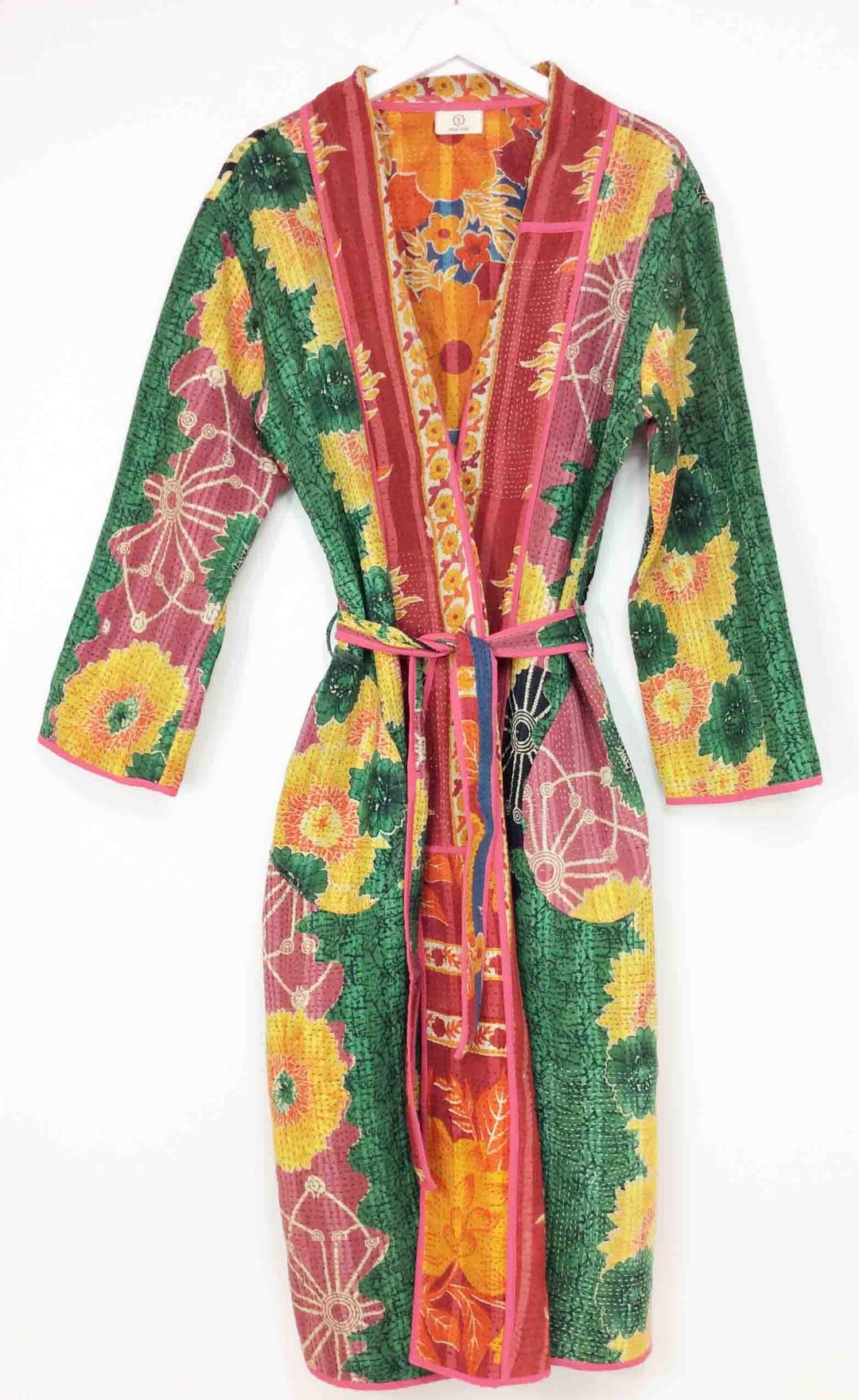 Kantha Robe, Reversible Kantha Robe, Kantha Long Jacket, Boho Kantha ...