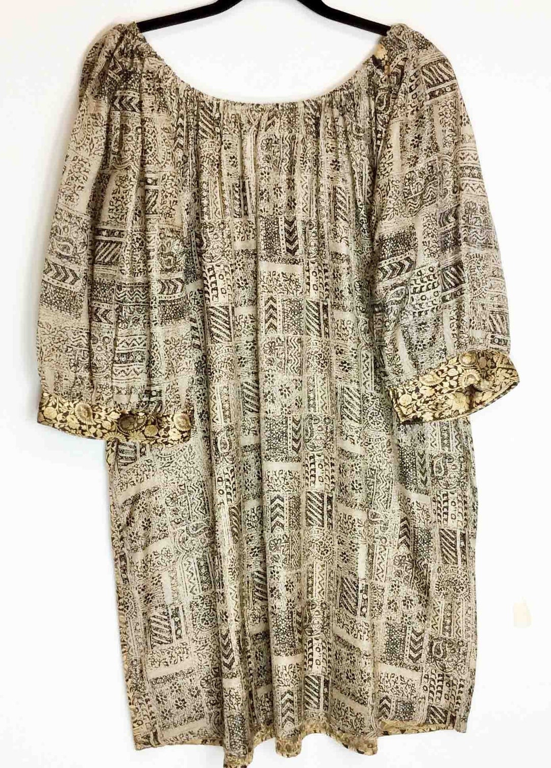 Pure Silk Sari TOP, Silk Tunic, Vintage Sari Top, Silk Top, Vintage ...