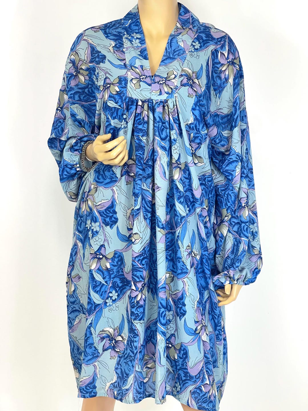 Boho Sari Dress: Upcycled Vintage Indian Floral Tunic - Etsy