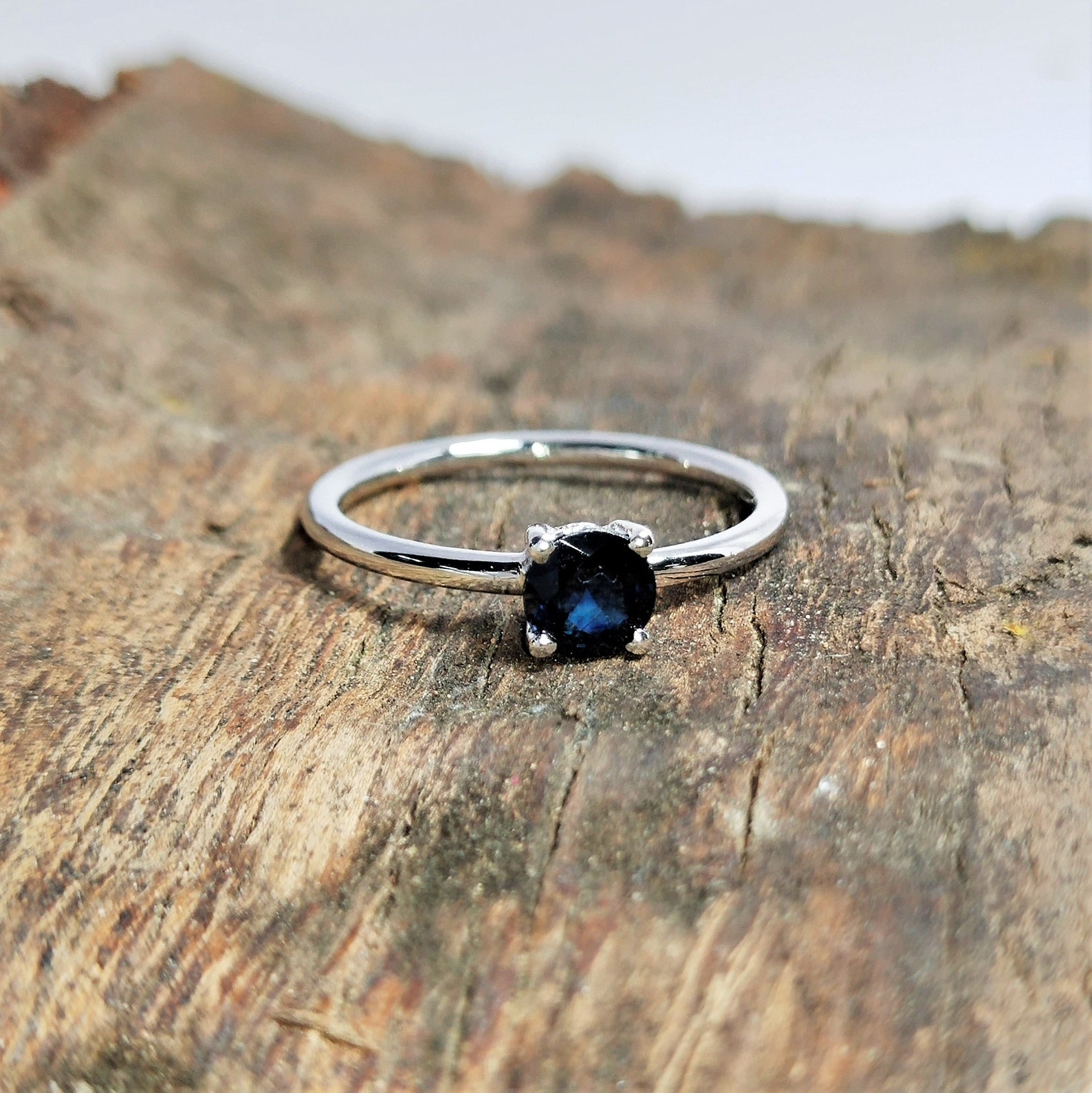 Natürliche Saphir Ring-925 Sterling Silber Saphir Ring-blau | Etsy