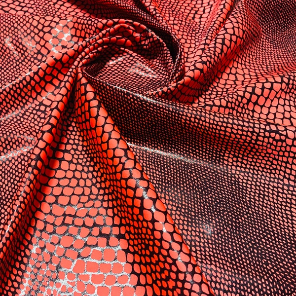 Red Snake Print Fabric - Etsy