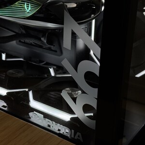 Etched Glass Effect Stickers for PC Windows - Gaming Logo - Etsy