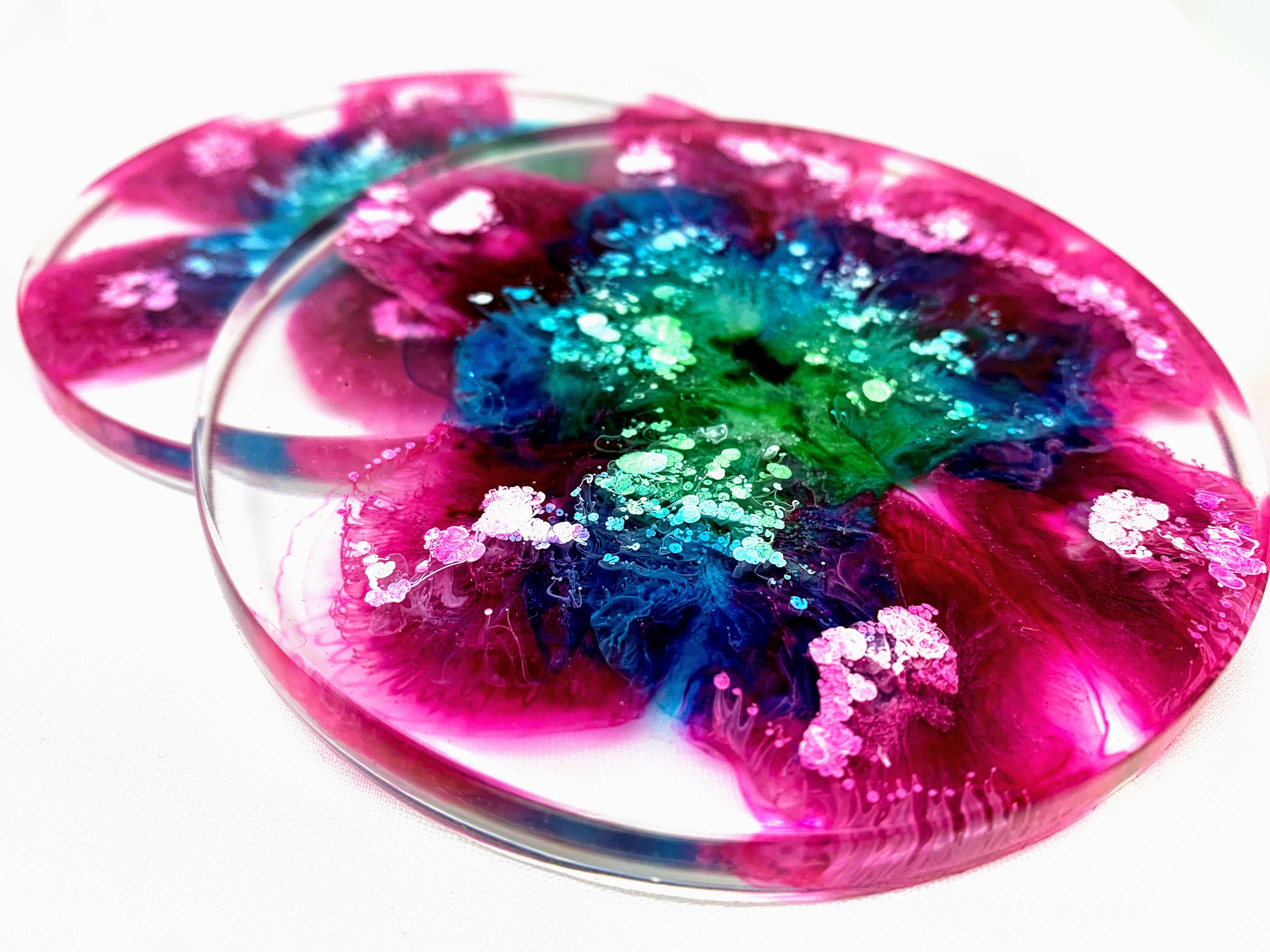 Set of 2 Coasters Made From Epoxy Resin - Etsy Denmark