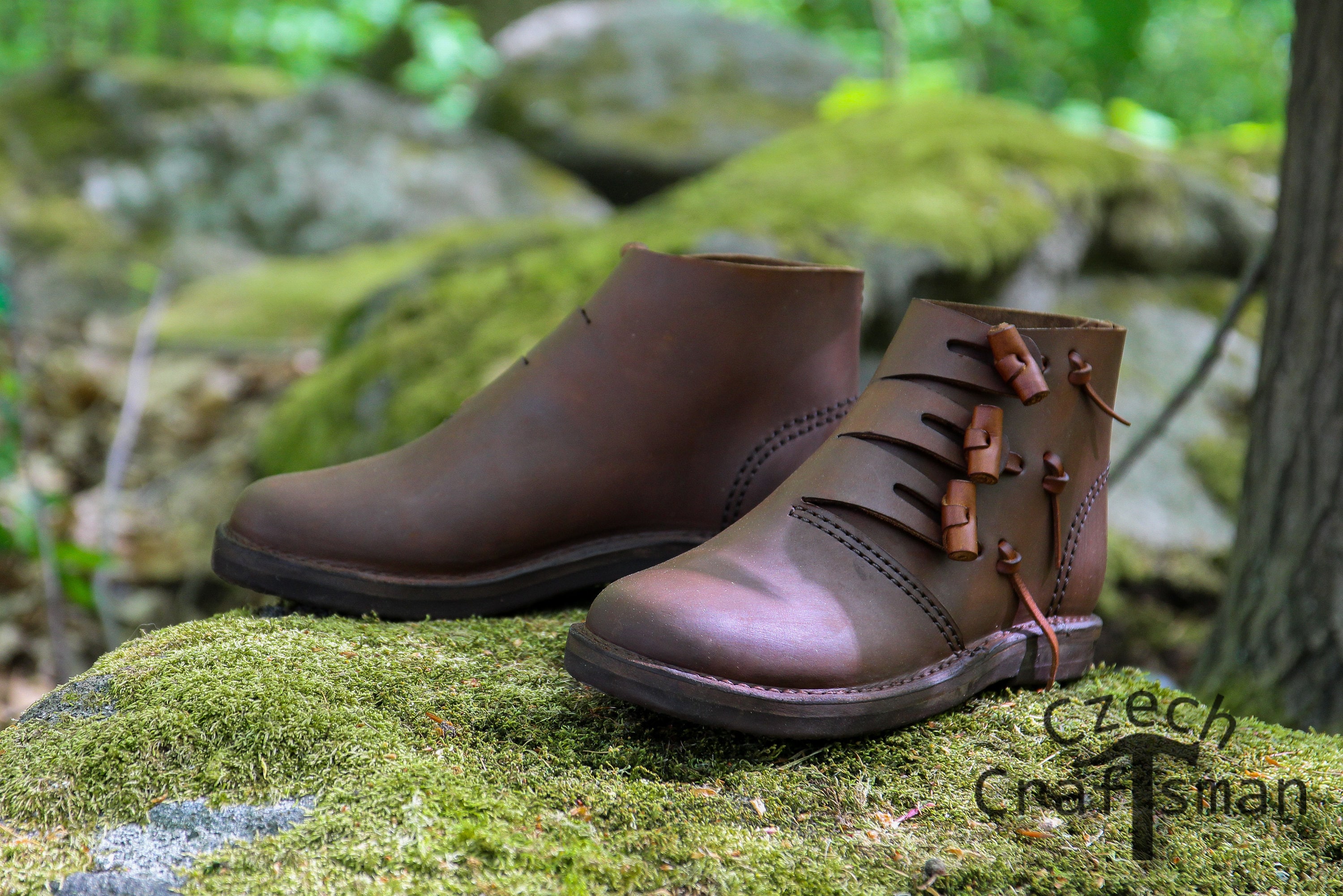 Viking HEDEBY Shoes With Leather Buttons - Etsy