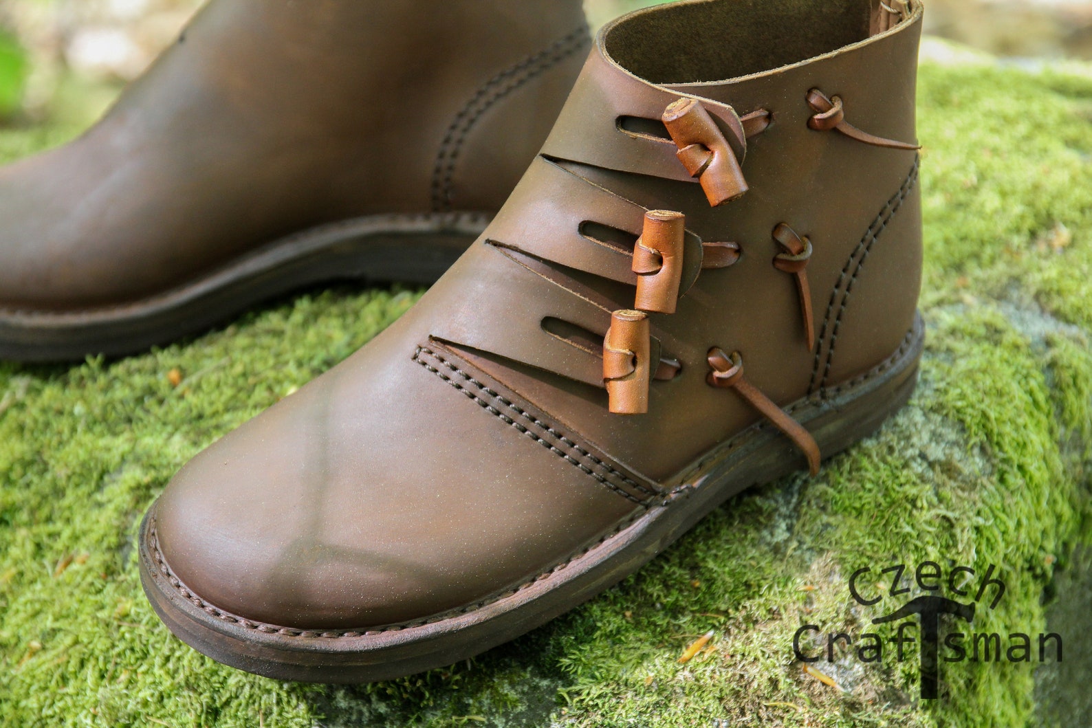 Viking HEDEBY Shoes With Leather Buttons - Etsy
