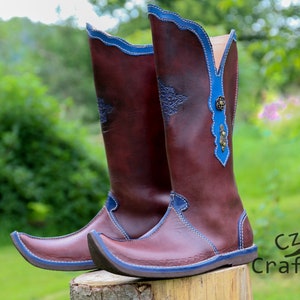 COSSACK Viking, Slavic High Boots - Etsy