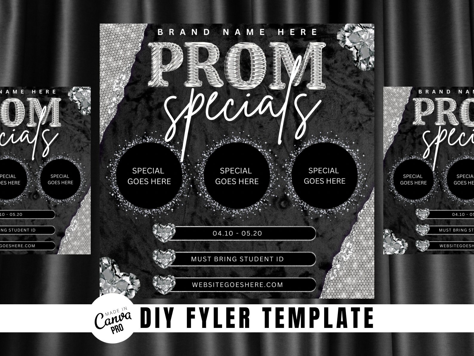 Prom Special Canva Flyer | Prom Appointments Available Flyer | Book Now ...