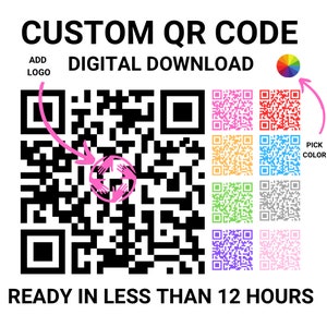 Digital Custom QR Code Download Printable QR Code QR Code Generator ...