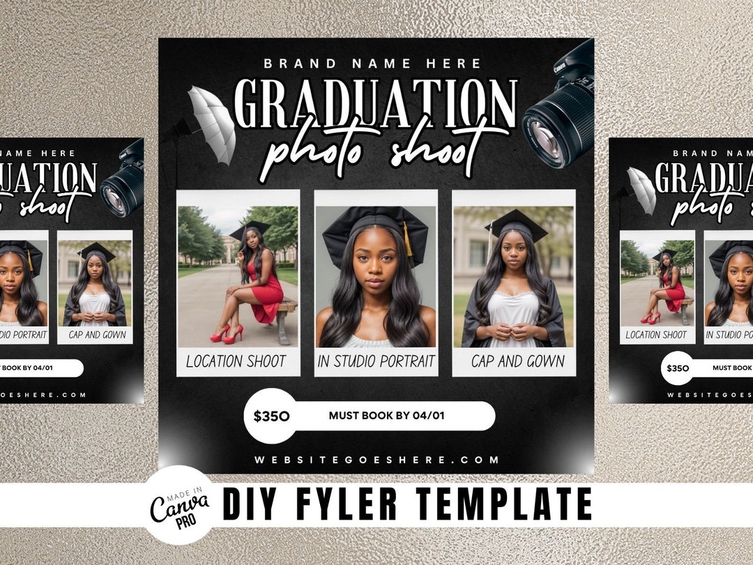Editable Graduation Photoshoot Flyer Template | Graduation Photoshoot ...