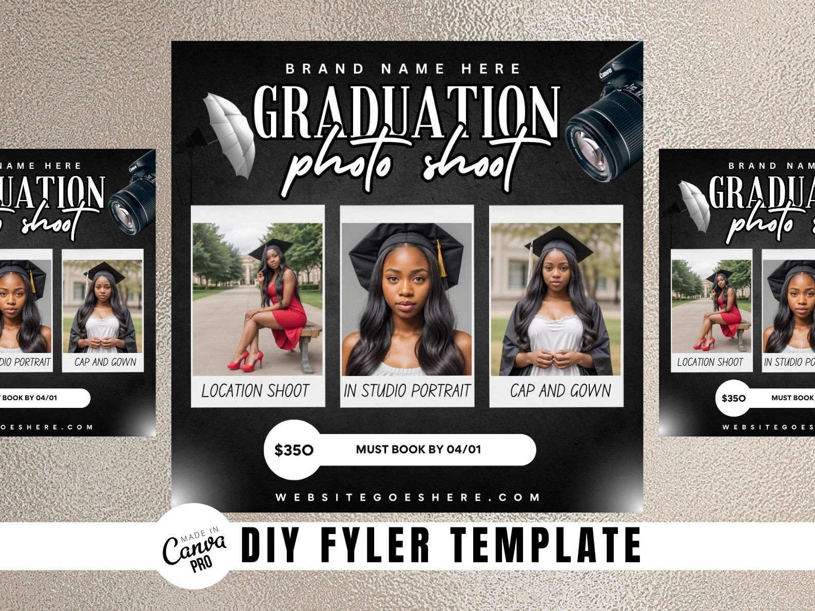 Editable Graduation Photoshoot Flyer Template | Graduation Photoshoot ...