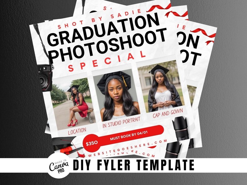 Editable Graduation Photoshoot Flyer Template | Graduation Photoshoot ...