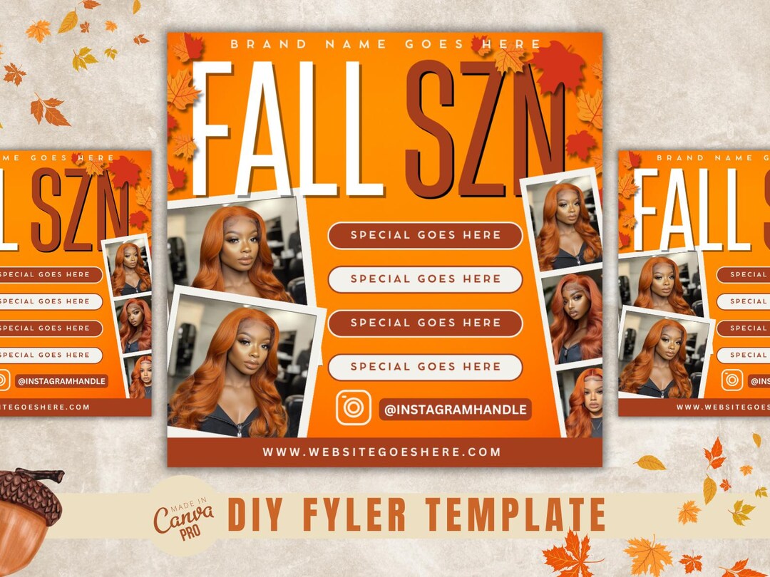 Fall Special Flyer Canva, Editable Fall Flyer, Fall Booking Flyer ...
