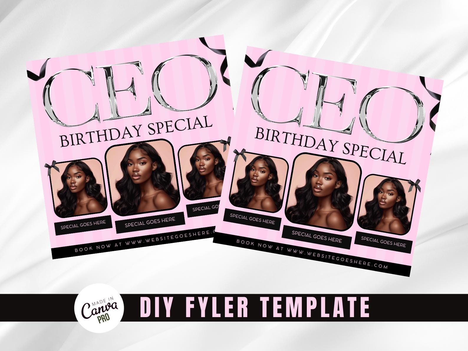 CEO Birthday Flyer Special DIY Canva | Birthday Booking Flyer ...