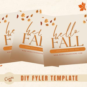 Editable Fall Flyer, Fall Special Canva Template, Fall Bookings Flyer ...