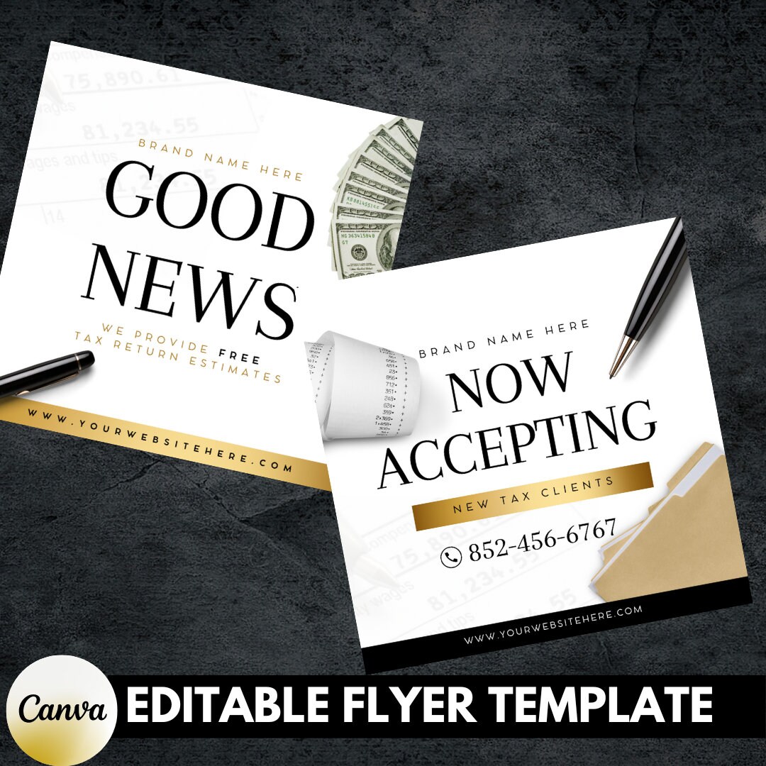 Tax Prep Flyer Bundle | Tax Season Flyer | DIY Tax Services Flyer | Tax ...