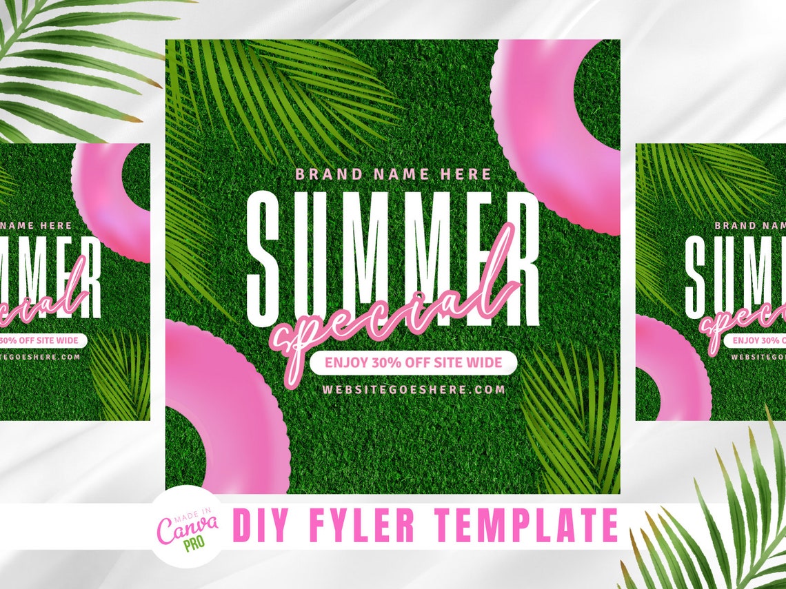 DIY Summer Flyer Canva Template, Summer Sale Flyer, Appointments ...