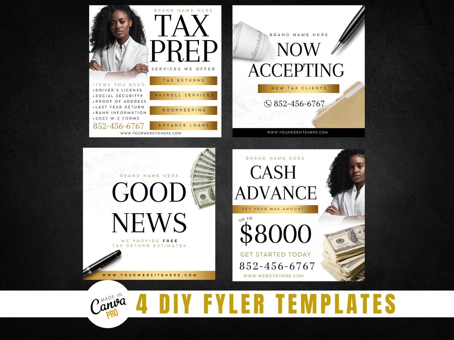 Tax Prep Flyer Bundle | Tax Season Flyer | DIY Tax Services Flyer | Tax ...