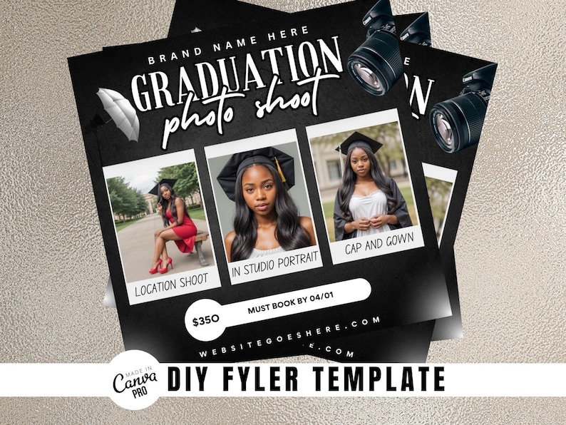 Editable Graduation Photoshoot Flyer Template | Graduation Photoshoot Special | Photography ...