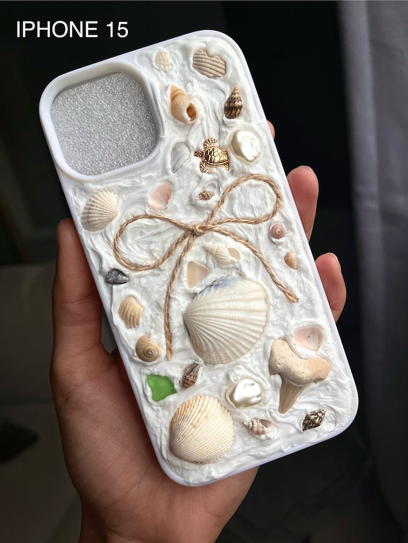 Handcrafted Mosaic iPhone Cases: Beach-themed With Sea Shell Fragments Shell iPhone Case, iPhone ...
