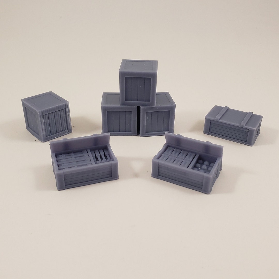 Bolt Action Resin Crates 5 Pcs ****unpainted**** - Etsy
