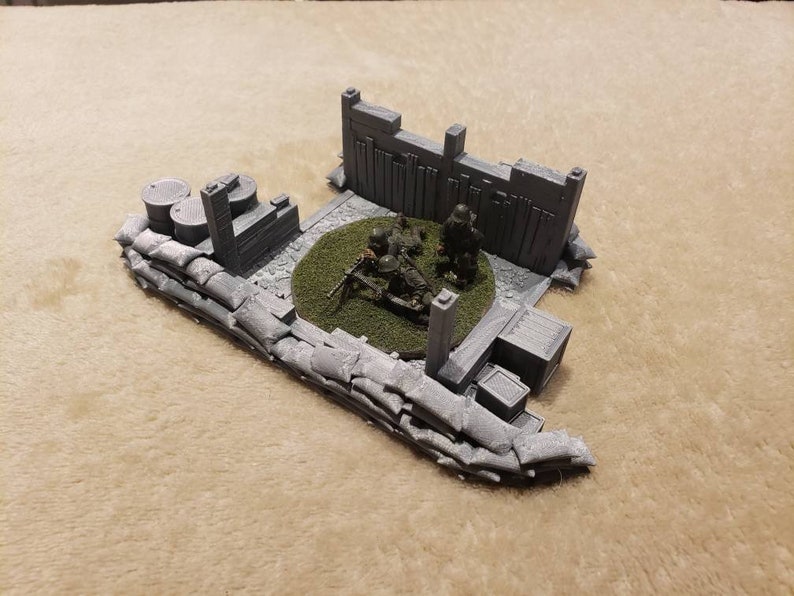 Machine Gun Nest for WW2 Bolt Action 28mm Supplied Unpainted - Etsy