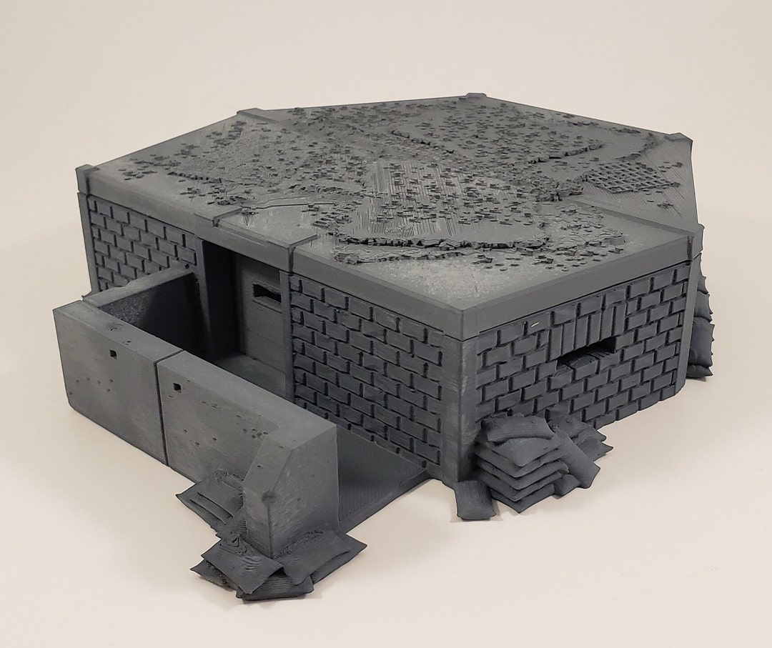 Hexagon Type 24 Style Bunker for WW2 Bolt Action Tabletop Gaming and ...