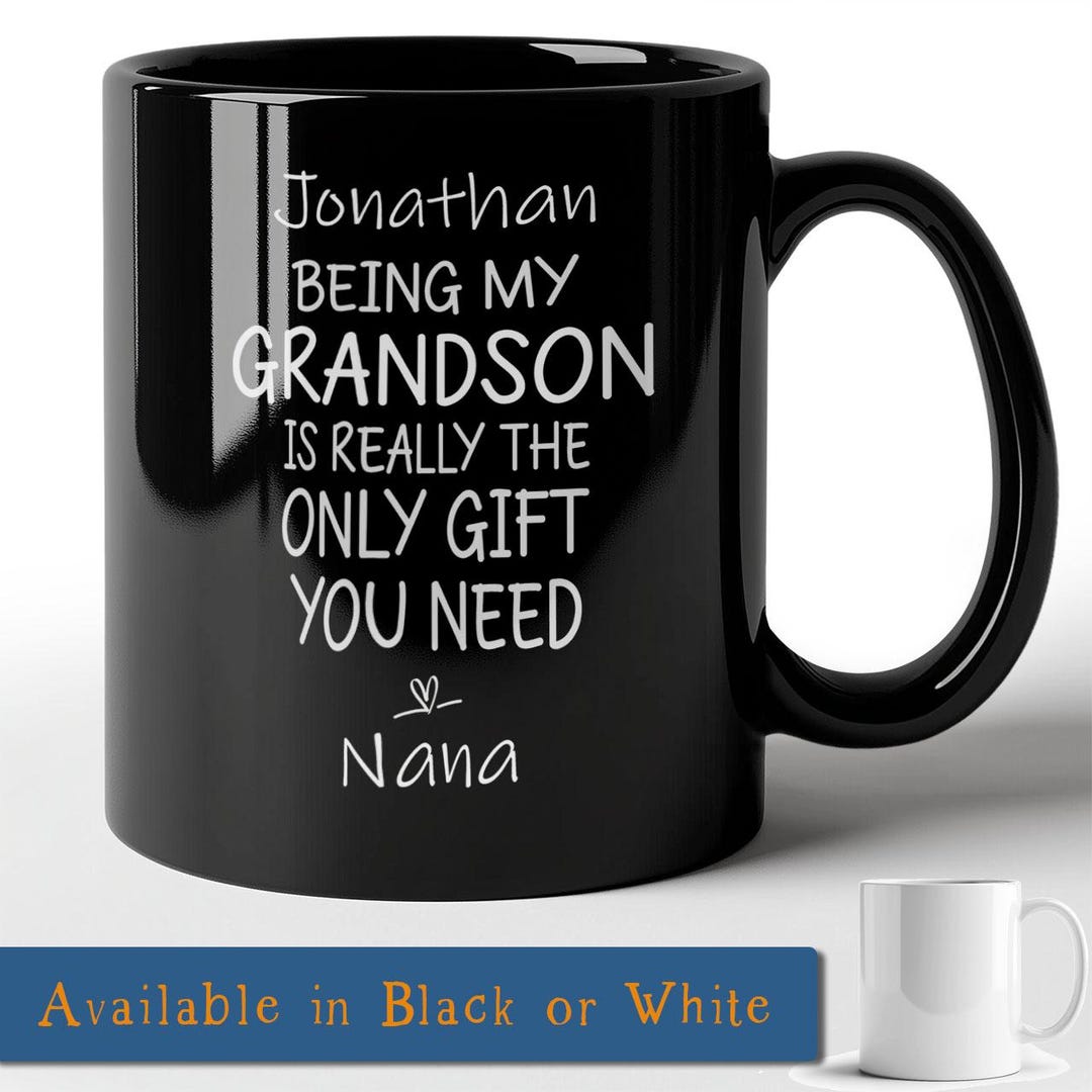 Personalized Funny Grandson Mug, Birthday Present Mug, Funny Mug Gift ...