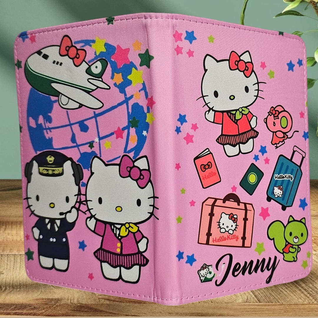 Hello Kitty Personalized Passport Cover With Card Holder - Etsy
