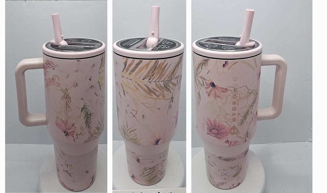 32oz 40oz Pink Sand Hydrojug Custom-printed Floral Boho - Etsy