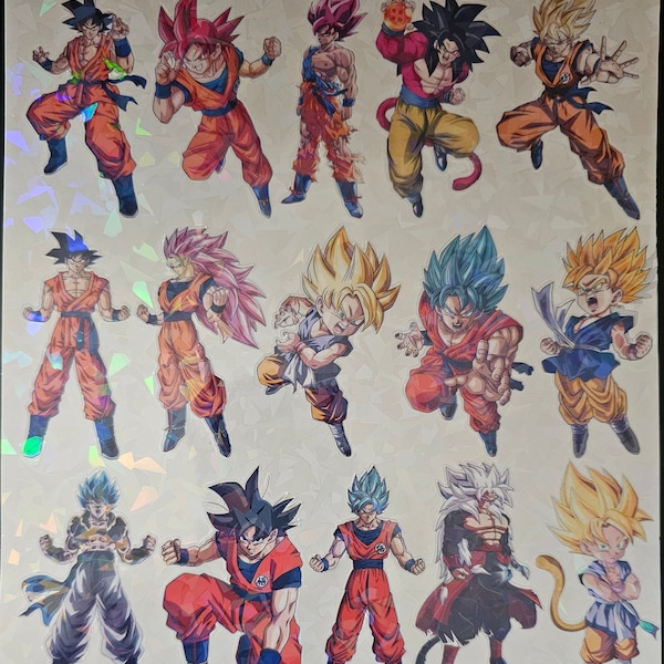 Goku Super Saiyan Stickers - Etsy