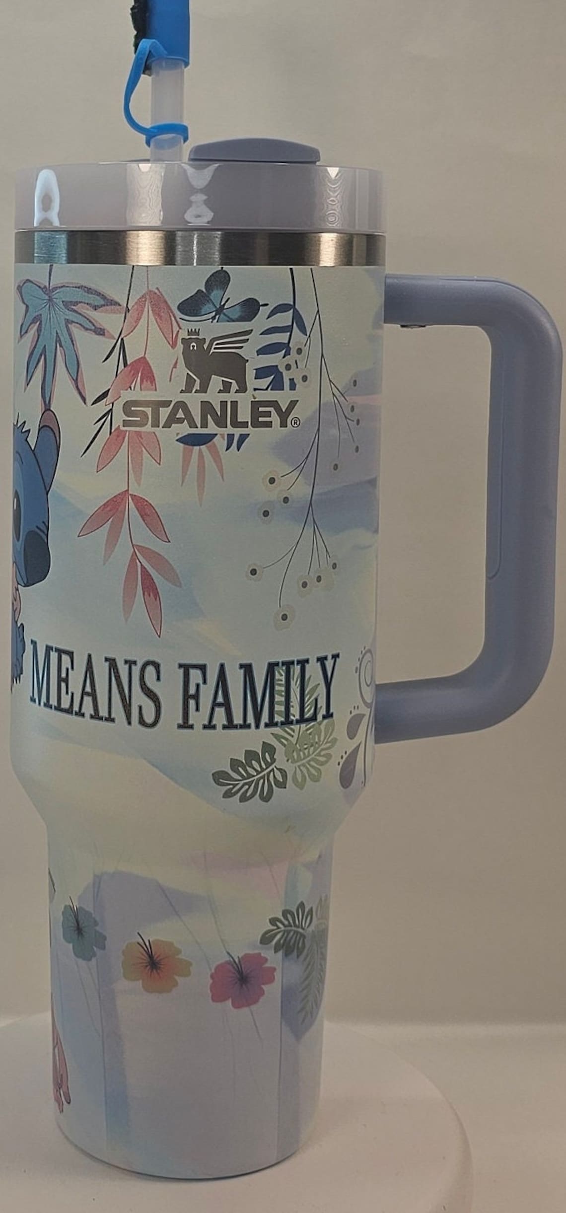 Original 40oz Stanley Tumbler Custom-printed Stitch and Angel Ohana ...