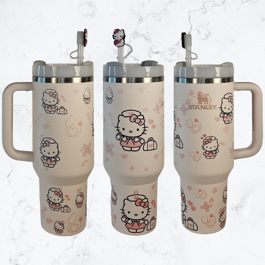 Original 30oz Stanley Tumbler Custom-printed Nurse Hello Kitty - Etsy