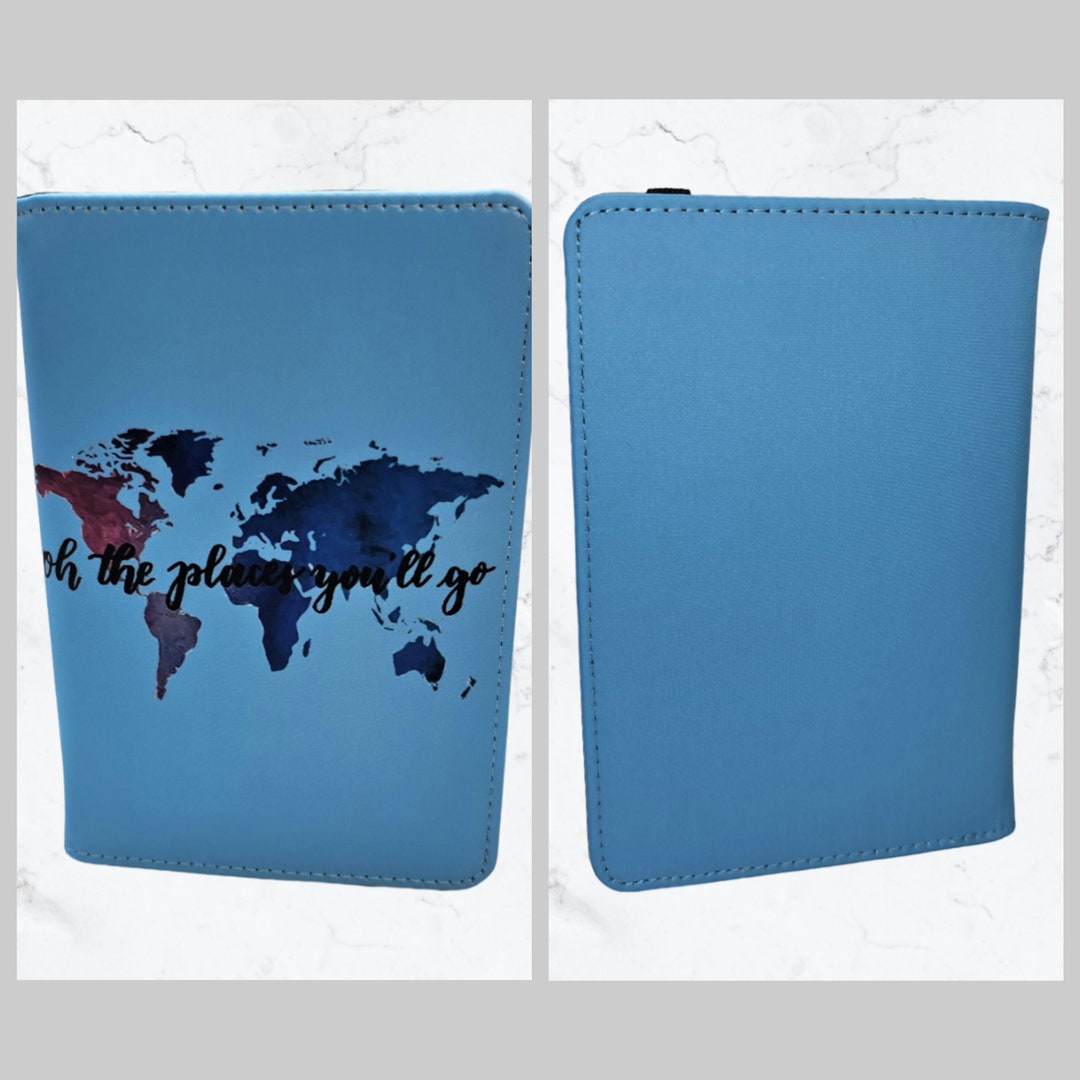 Wanderlust Map Personalized Passport Cover With Card Holder - Etsy