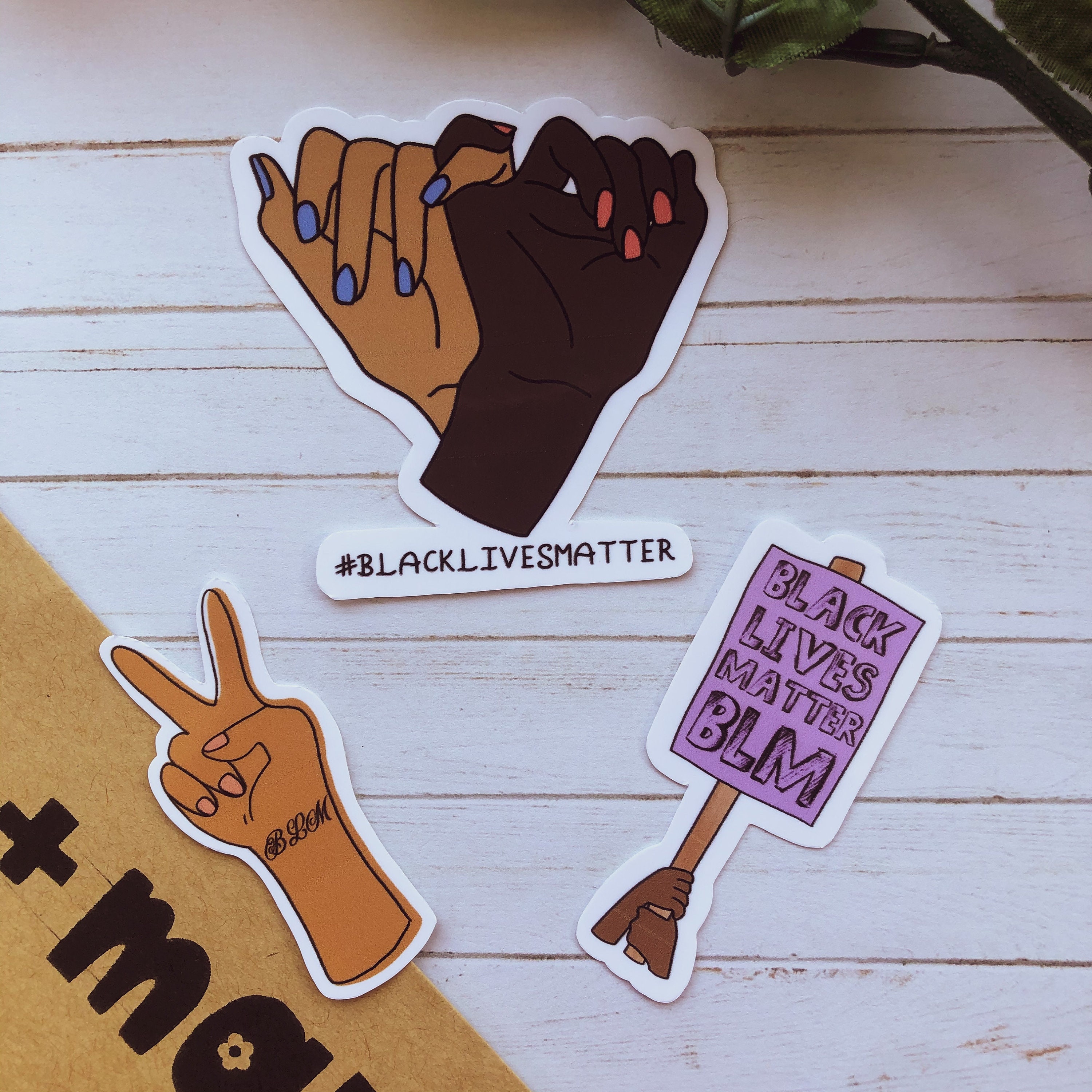 BLM Sticker Pack Pack of 3 Black Lives Matter Sticker BLM | Etsy
