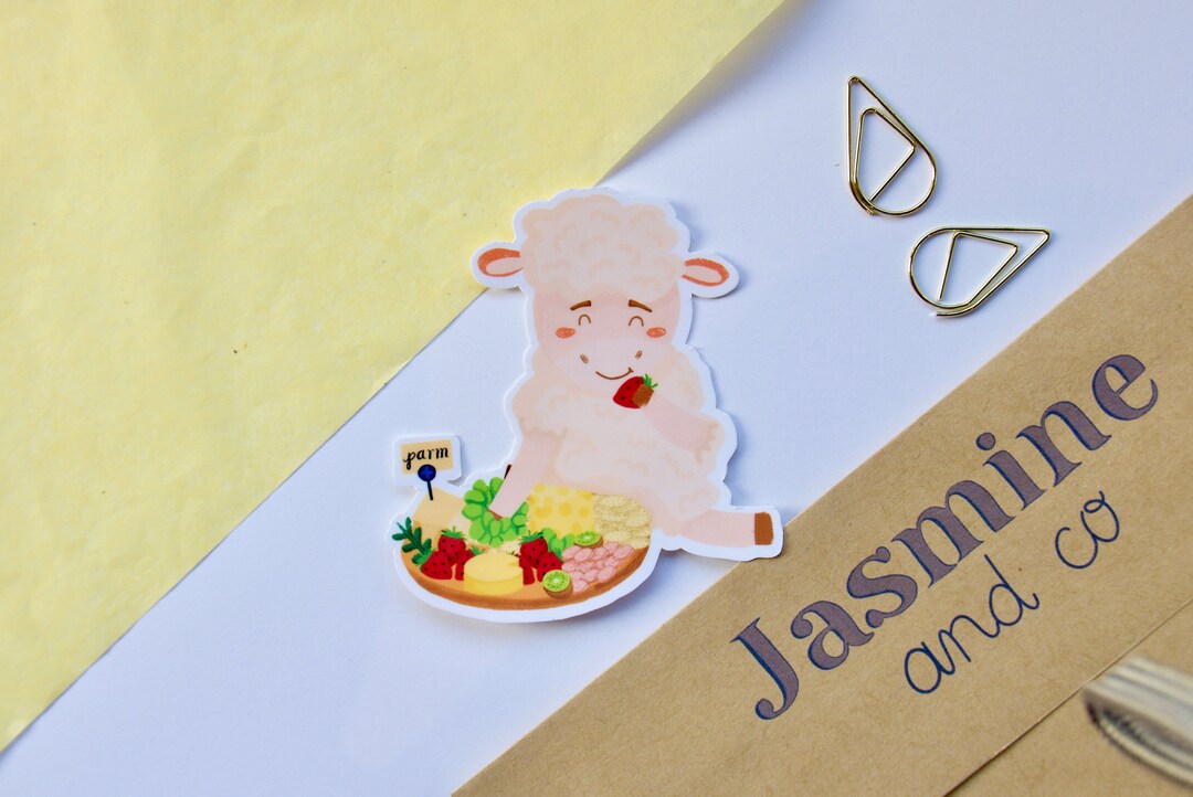 Lamb Eating Charcuterie Board Sticker | Charcuterie Sticker, Lamb ...