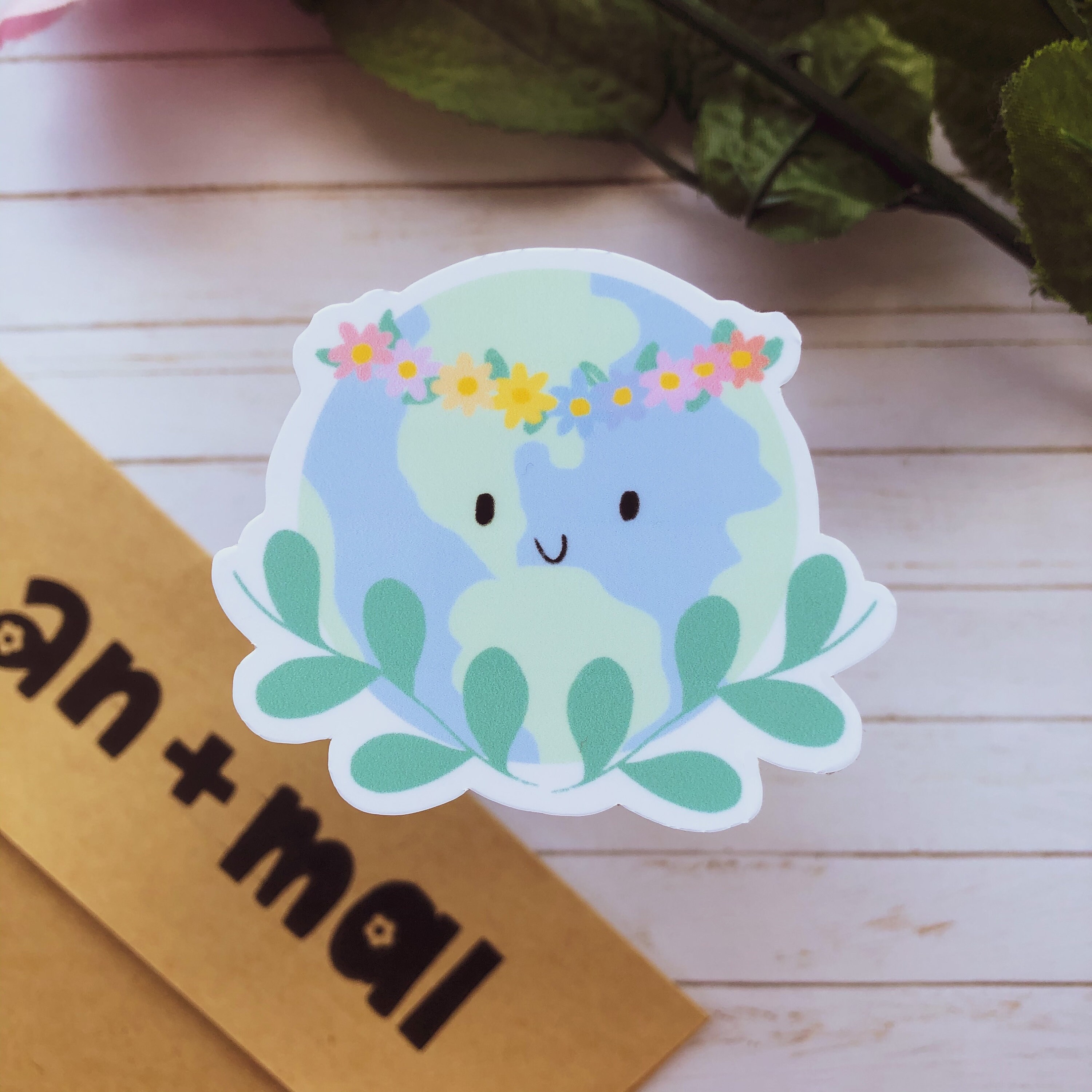 Earth Sticker Global Warming Earth Day Sticker Save the | Etsy