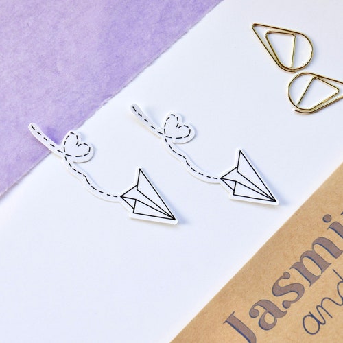 Planner Sticker Paper Airplane - Etsy