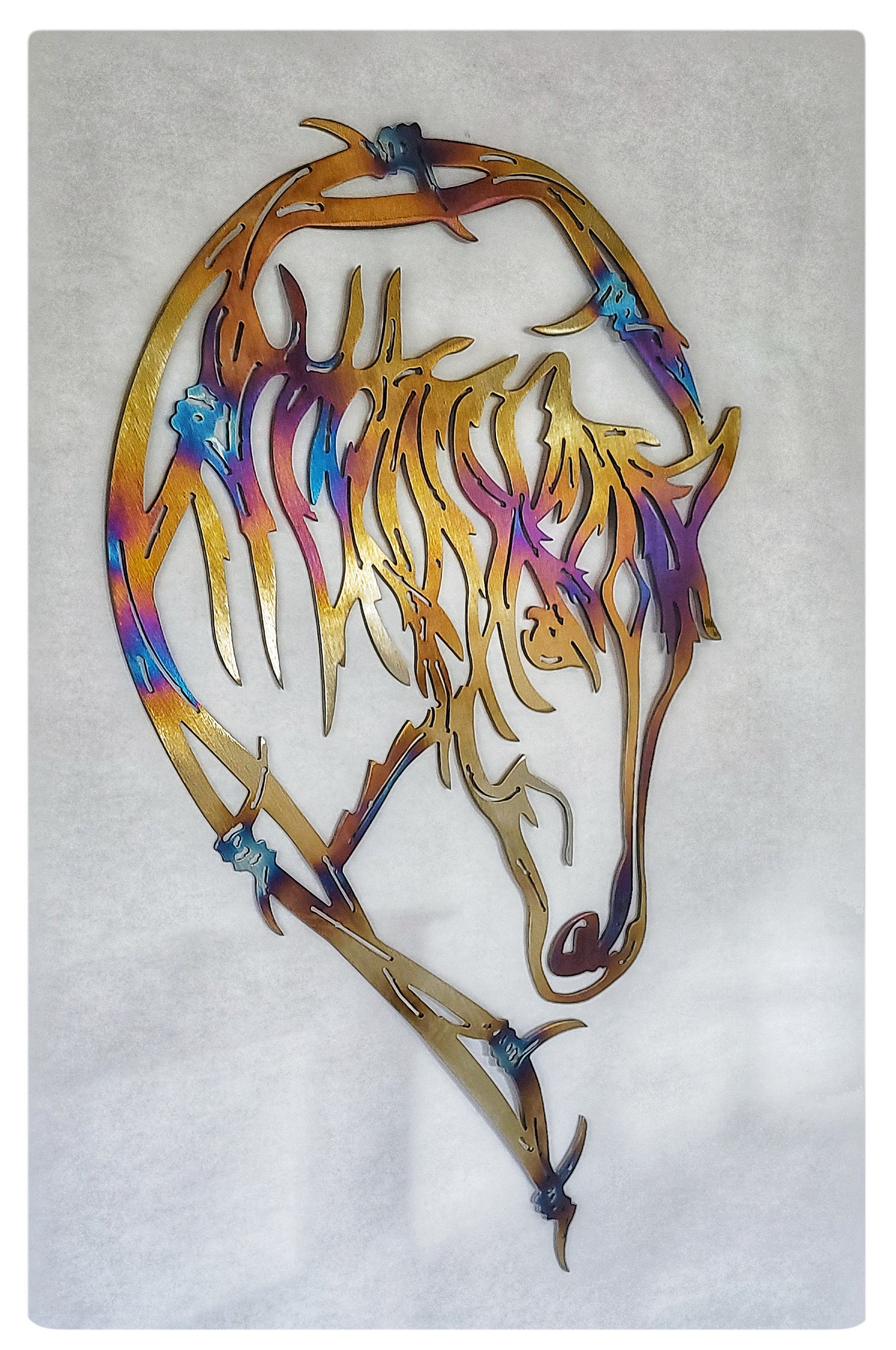 The Barbed Bronc Horse head with barbed wire - Etsy.de