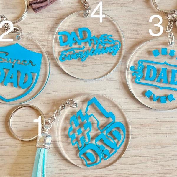 Fathers Day Keyring - Etsy UK