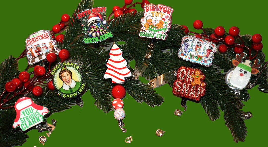 Funny Holiday Badge Reels - Etsy