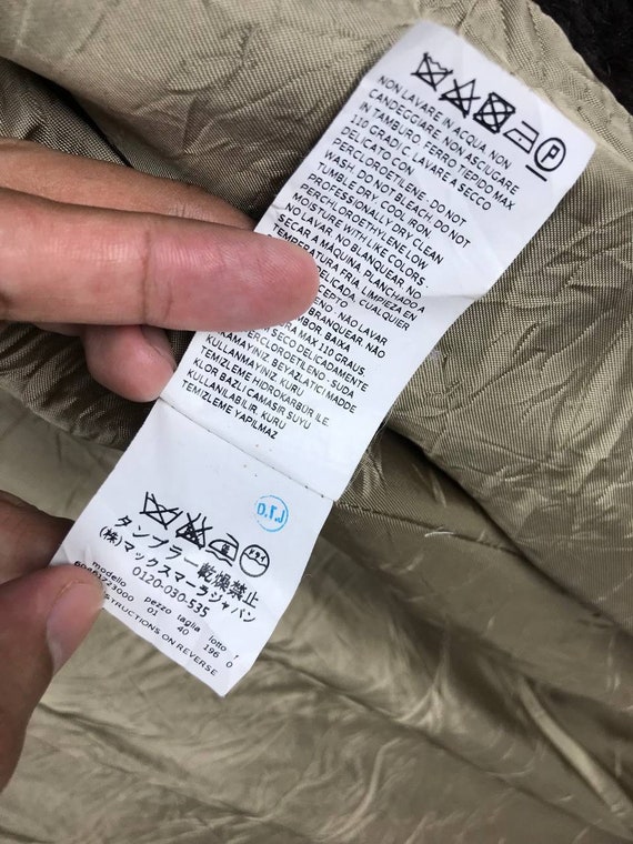 NICE! Max Mara Studio Wool Coat Button Design Dark Br… - Gem