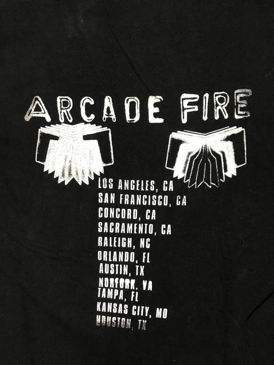 VINTAGE!!! Arcade Fire Neon Bible Tour Tshirt Black Colour - Etsy