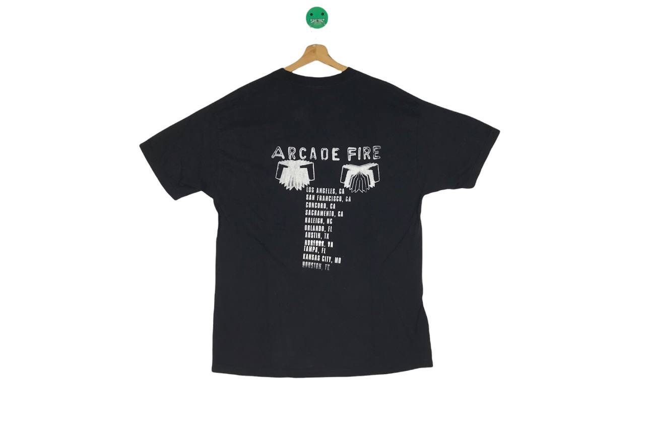VINTAGE!!! Arcade Fire Neon Bible Tour Tshirt Black Colour - Etsy