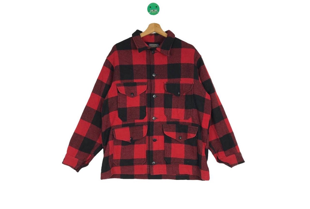 Pendleton Wool Jacket Red Plaid Tartan Design - Etsy