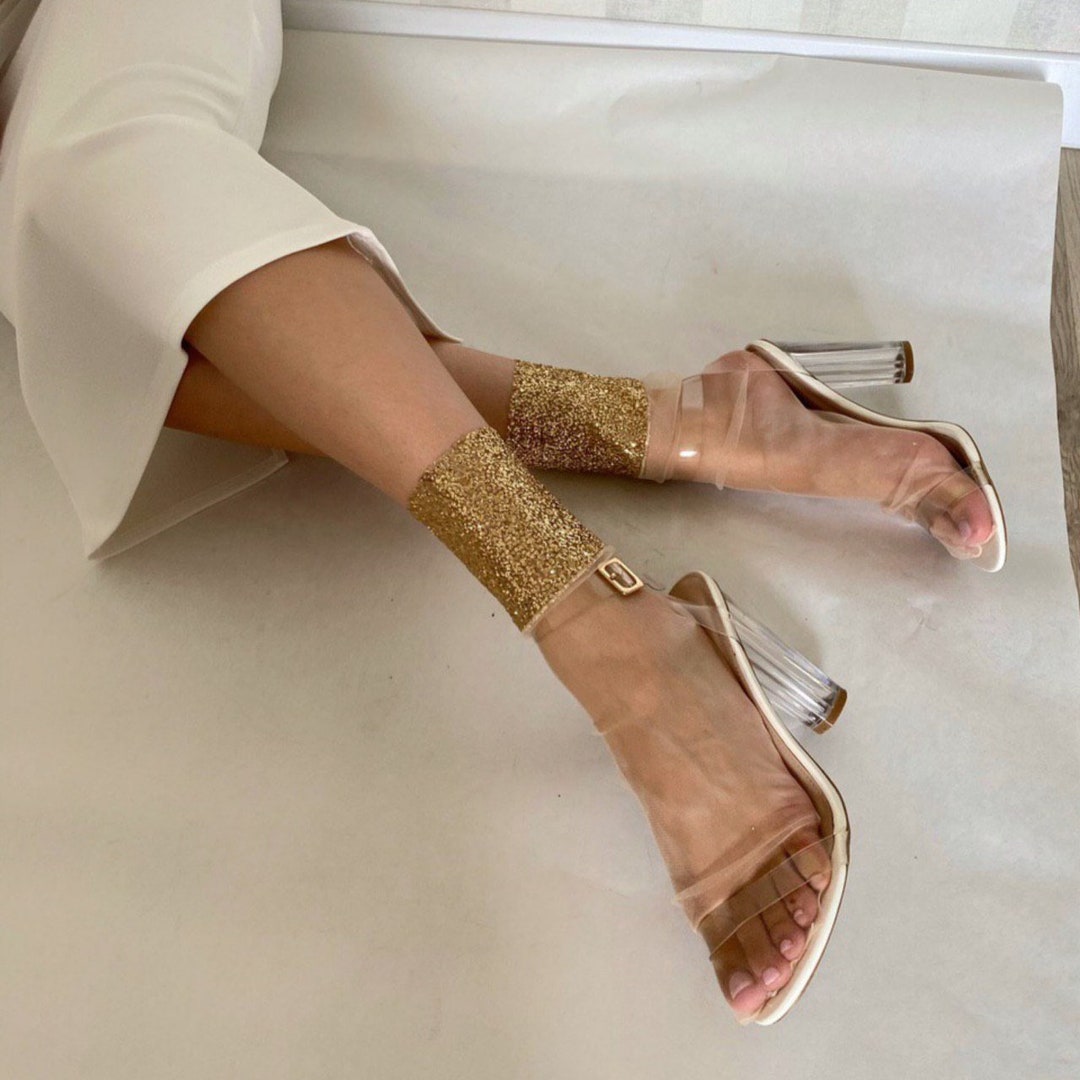 Tulle Socks With Sequins, Glitter Tulle Socks, Sheer Socks, Trend Socks ...