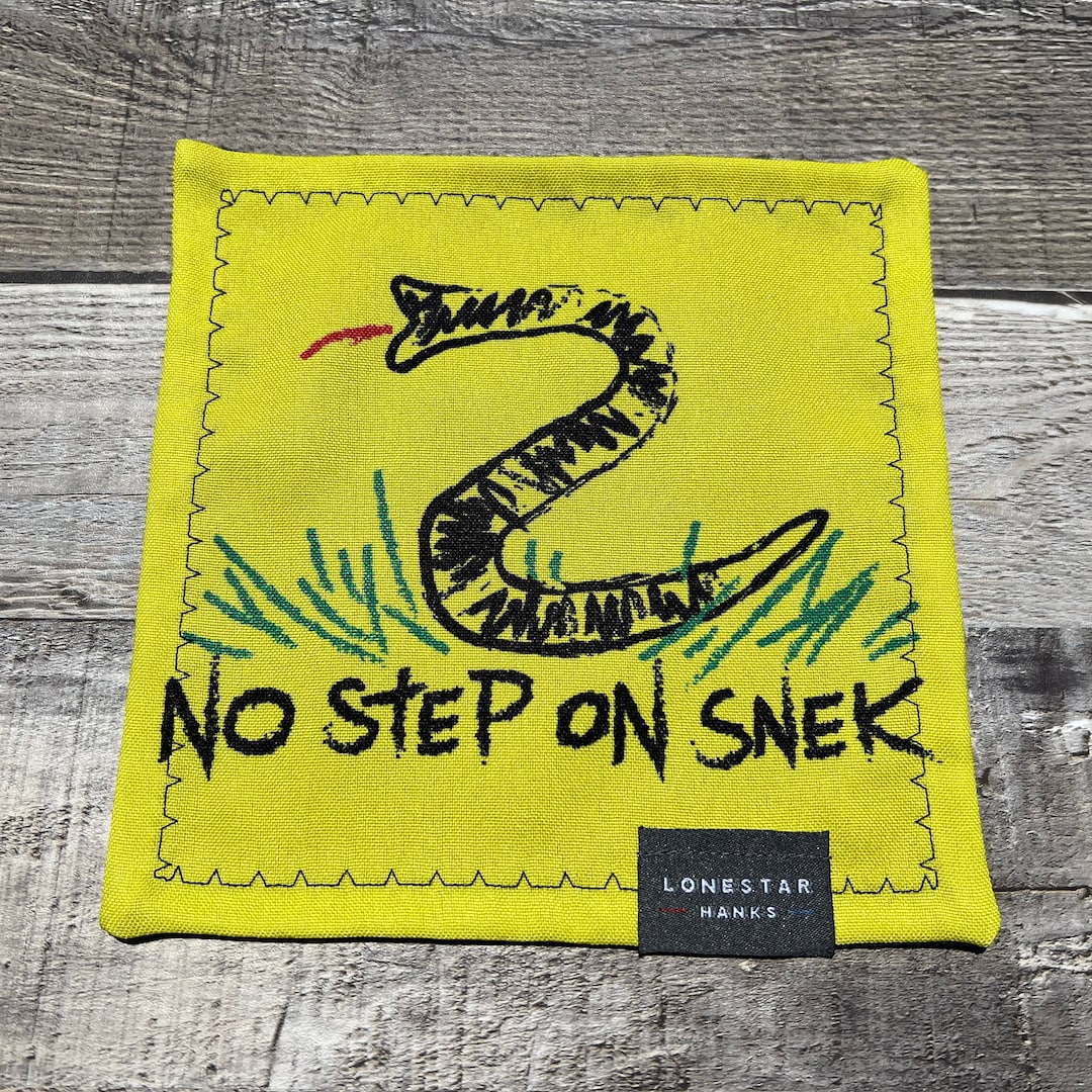 No Step on Snek Gadsden Flag Microfiber EDC Hank - Etsy