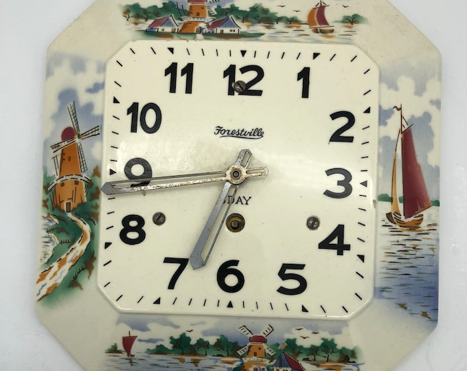 Forestville 8 Day Wind-up Ceramic Wall Clock Works Circa 1960 - Etsy