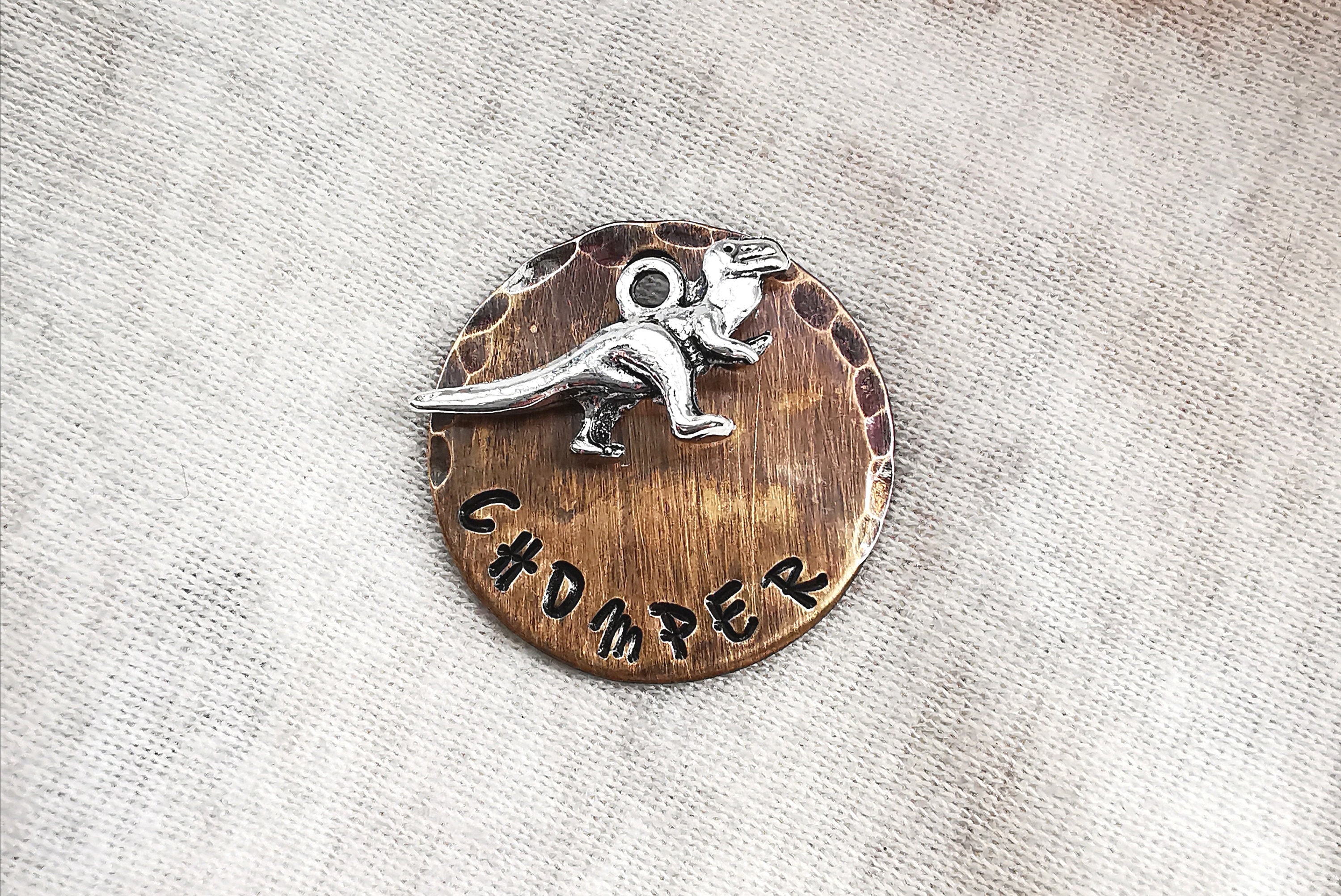 Pet ID Tag T-rex Dog Tag Dinosaur Dog Tag Dog Tags for - Etsy