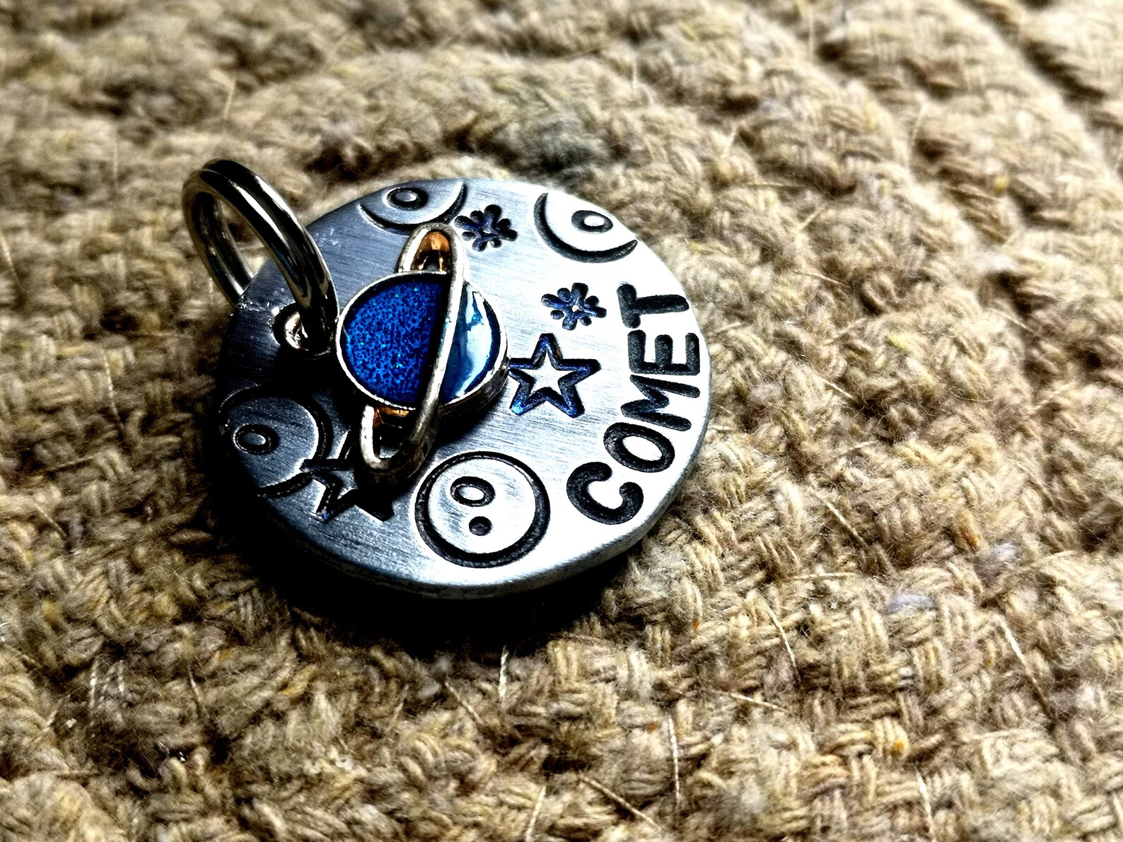 Comet Pet Tag: Brushed Aluminum, Personalized Dog Cat ID - Etsy