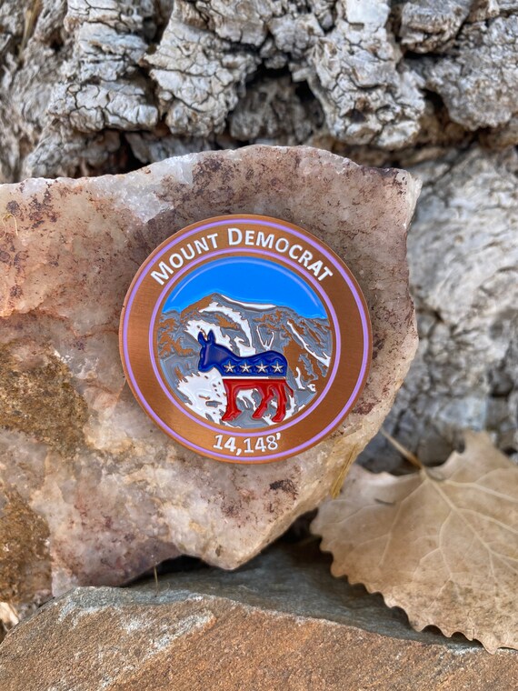 Mount Democrat Colorado 14er Mountain Summit Coin Gift | Etsy